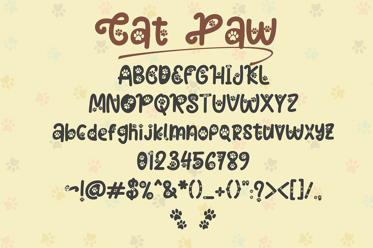 Cat Paw // Display Font, a Script Font by BearyType Studio