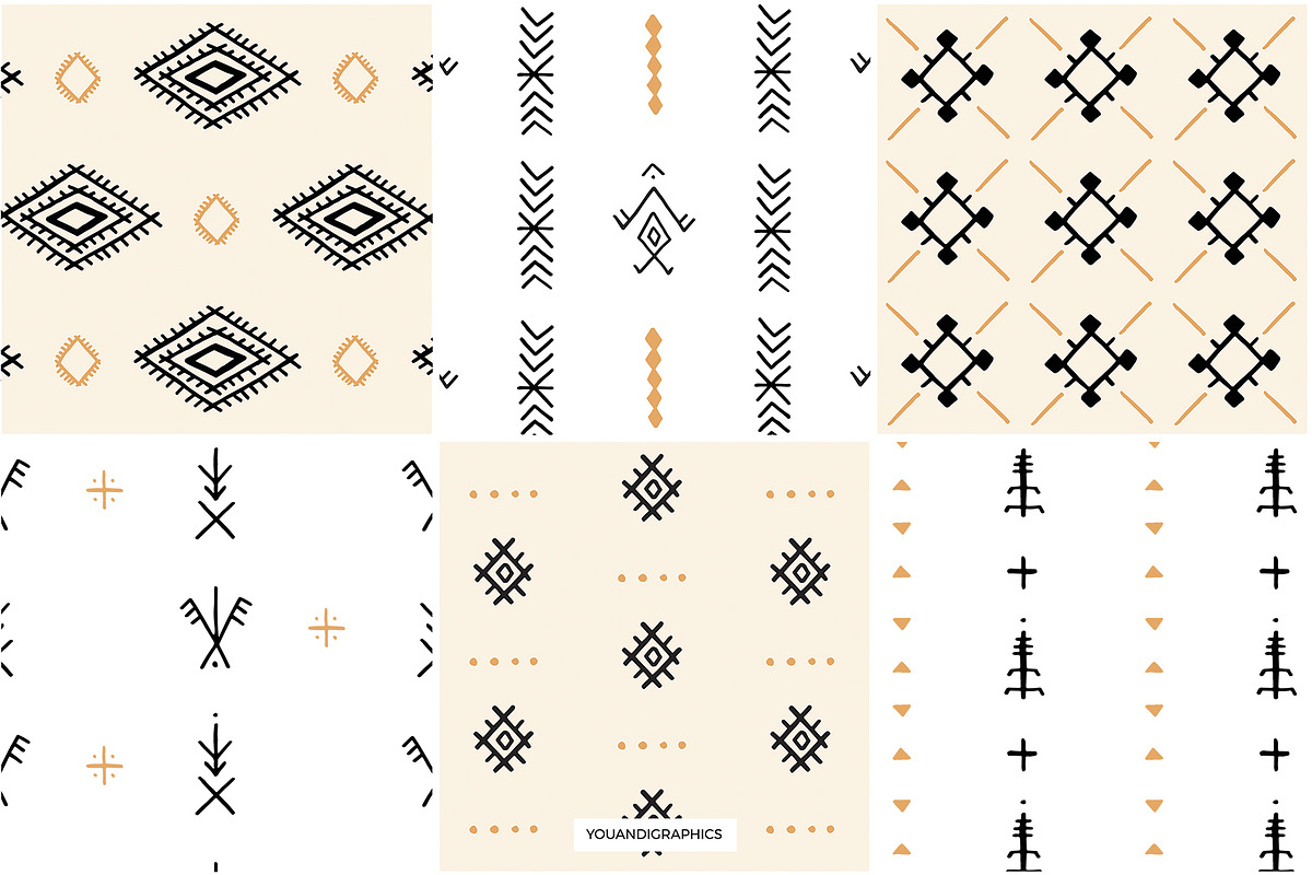 Moroccan Berber Patterns, a Pattern Graphic by Youandigraphics ...
