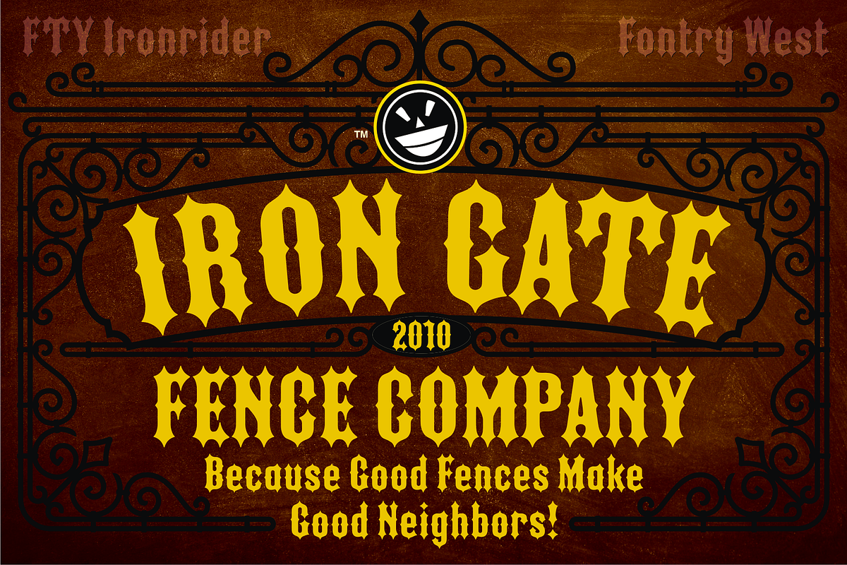 Vintage Spurred Tuscan Wood Cut Fonts