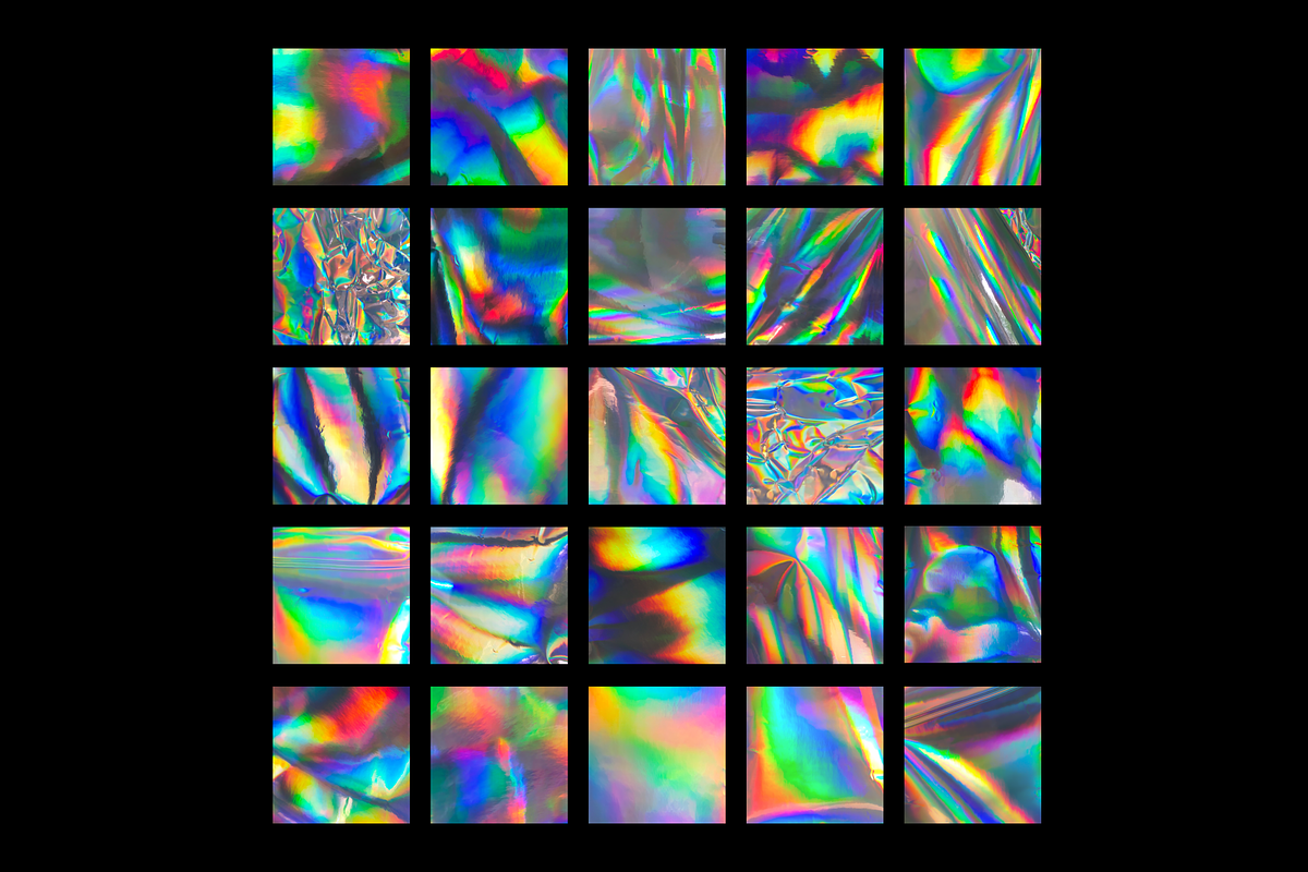 Holo - Iridescence Textures, a Texture Graphic by 60 DEGREE STUDIO