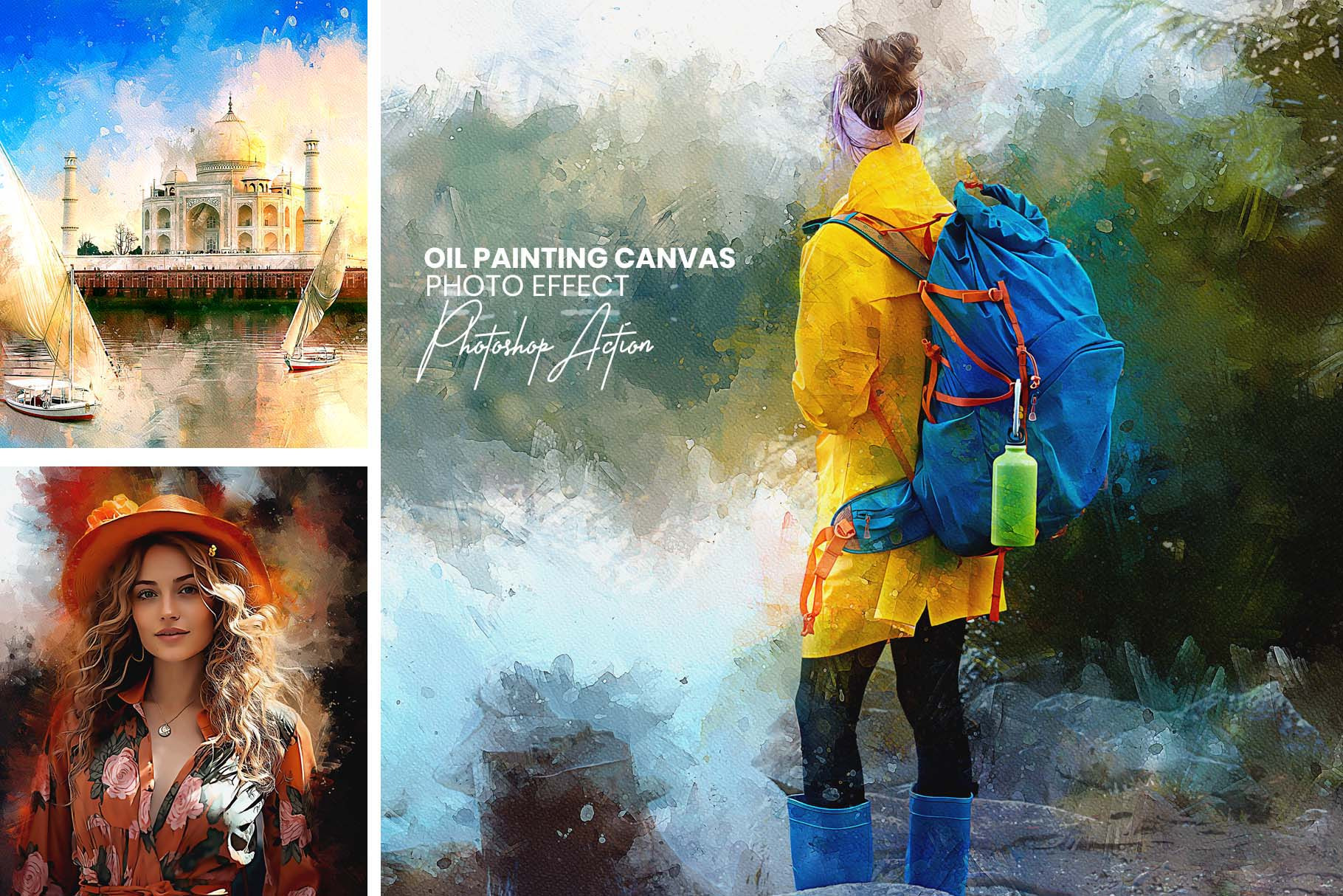 Oil Painting Canvas Photo Effect | Creative Market