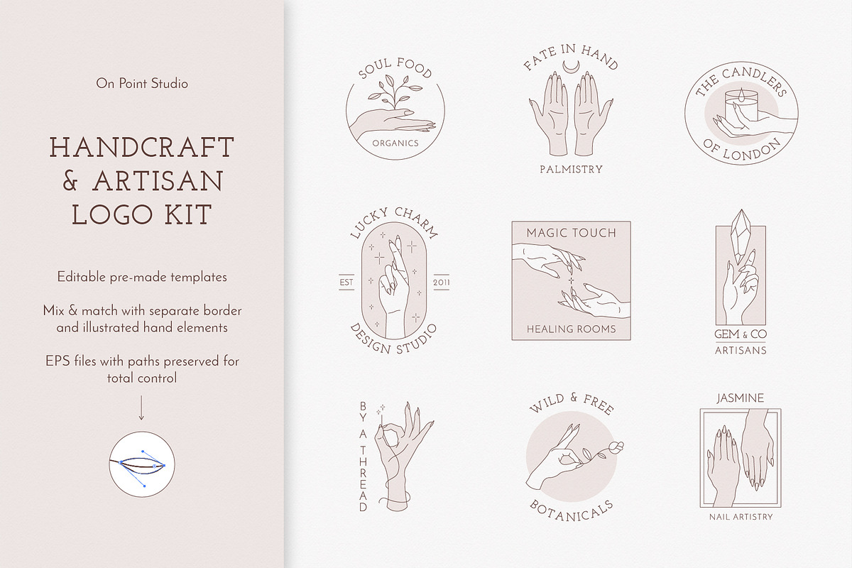 Feminine Hands Logo Templates, a Branding & Logo Template by On Point ...