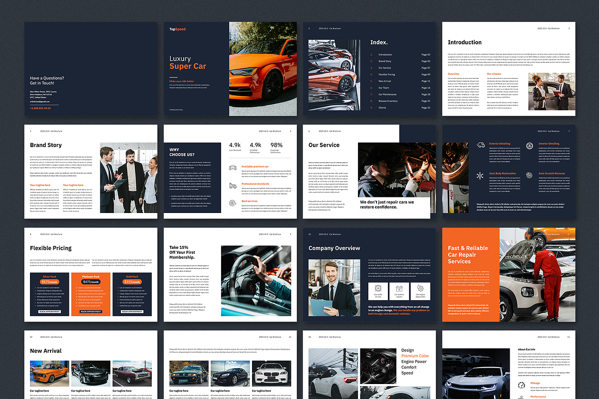 Car Brochure | Canva, InDesign, a Brochure Template by ArtisticLand ...