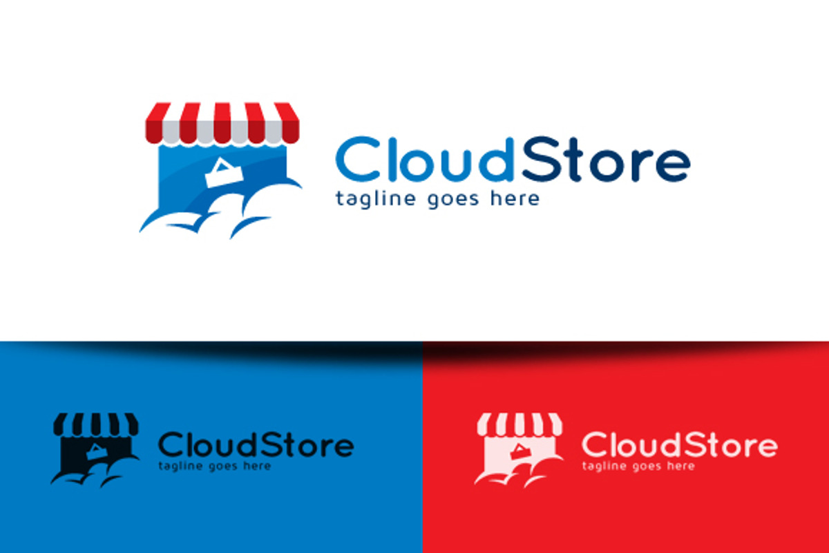 Cloud Store Logo Template, a Branding & Logo Template by gunaonedesign