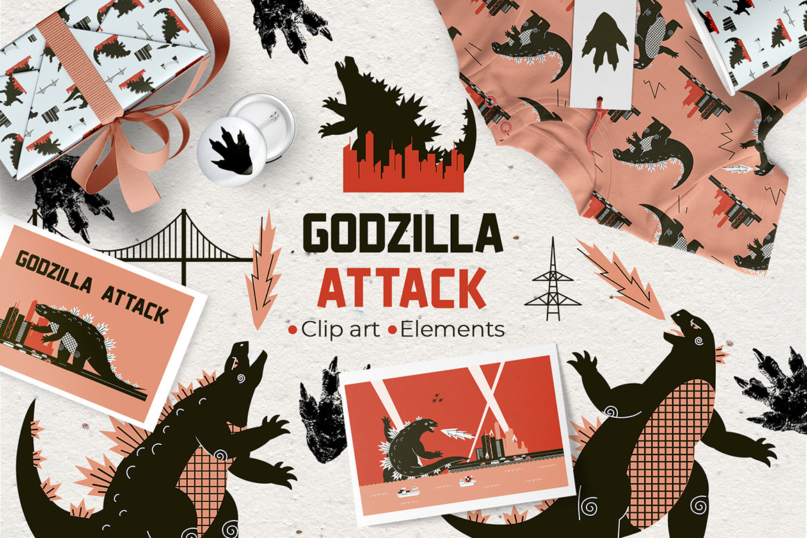 Godzilla Attack., an Object Graphic by StacyCreativity