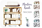 15 Book tracker printables - modern, an Illustration by Alphabelli