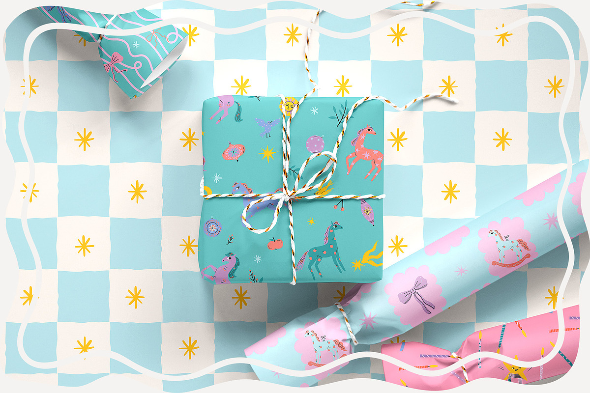 WINTER'S GALLOP. Seamless patterns, a Pattern Graphic by annartdreams