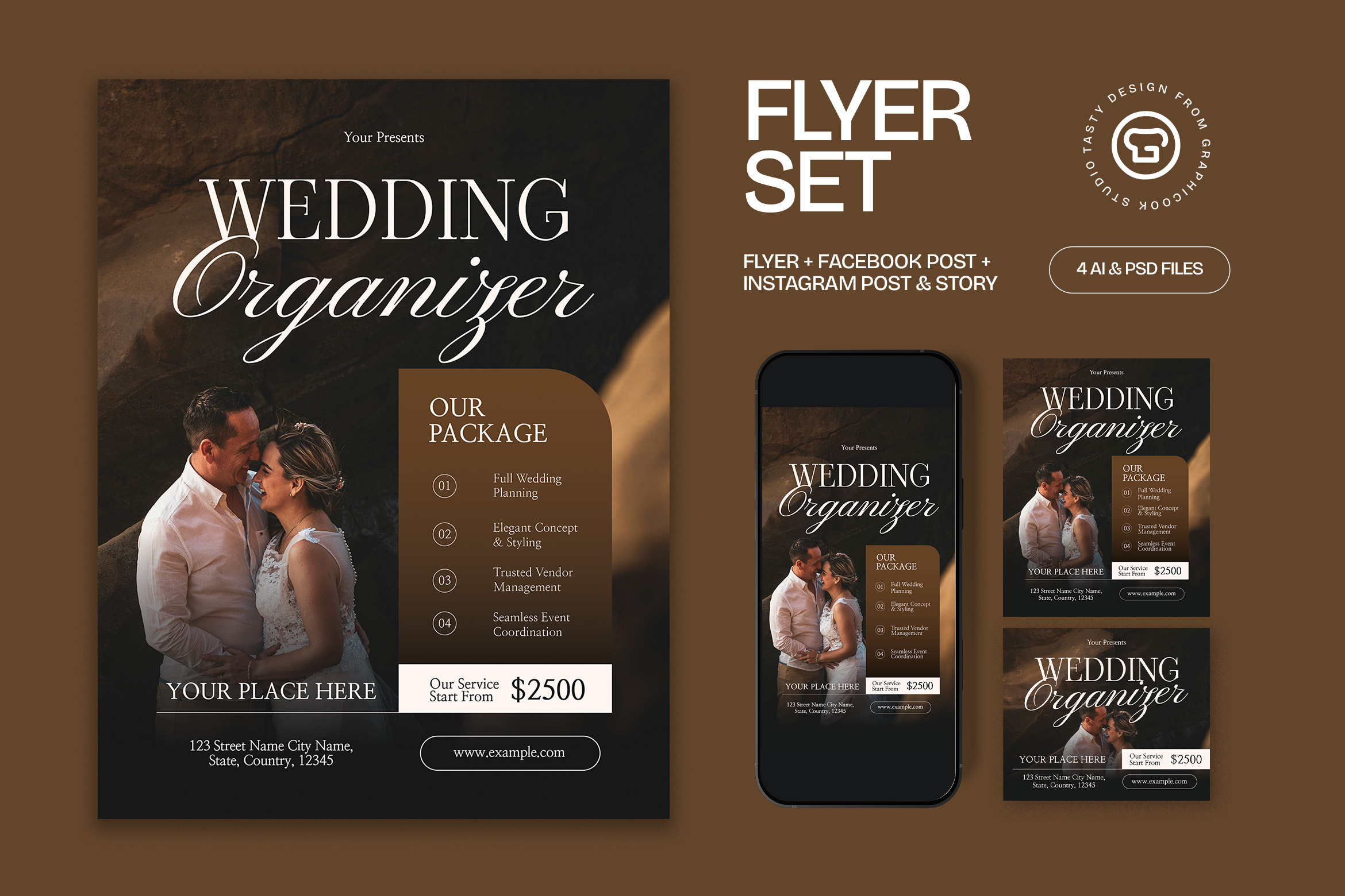 Wedding Organizer Flyer, a Flyer Template by graphicook