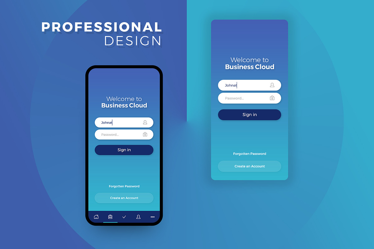 Business App UI Kit, an App Template by Better Be a Designer