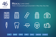 46 Medical Line Icons, an Outline Icon by Vectopus.com