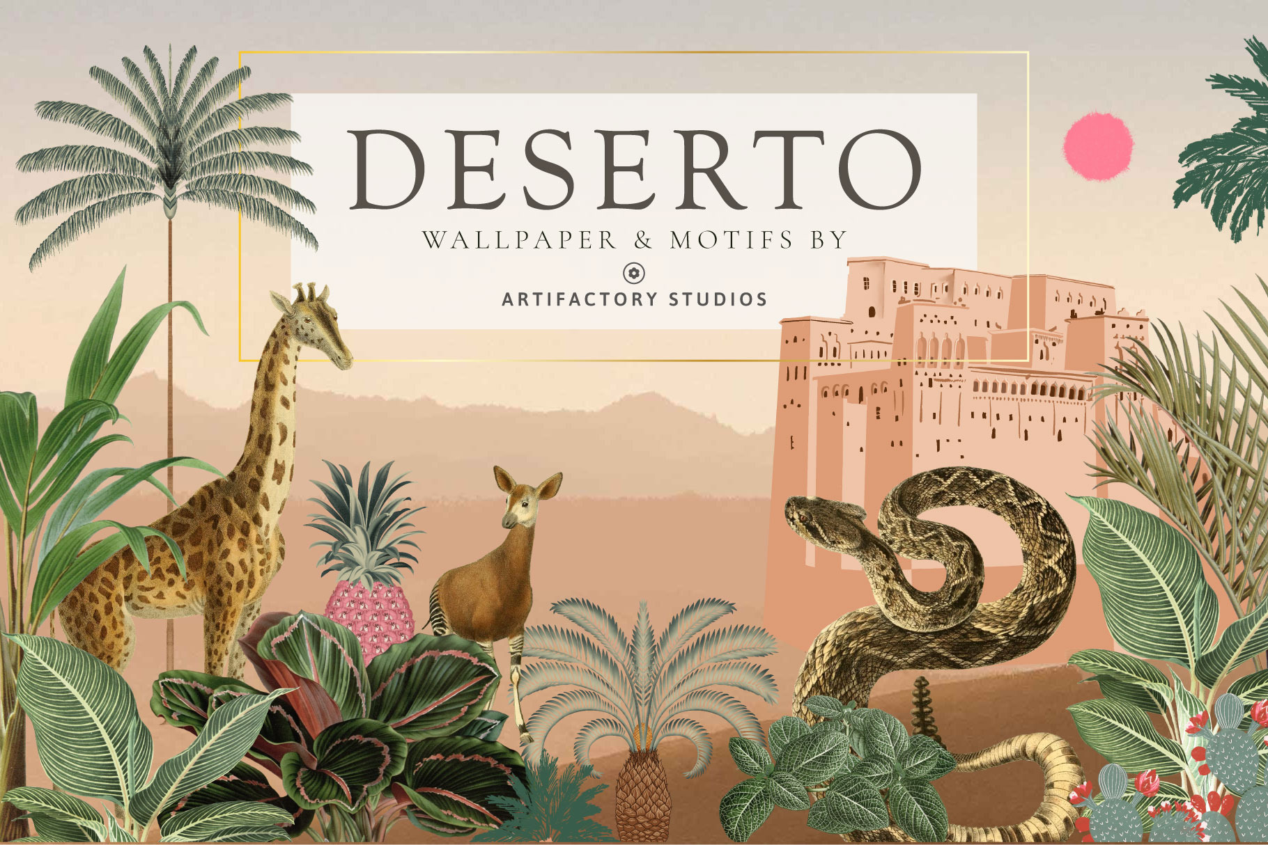 DESERTO Wallpaper & Motifs, a Pattern Graphic by Artifactory Studios
