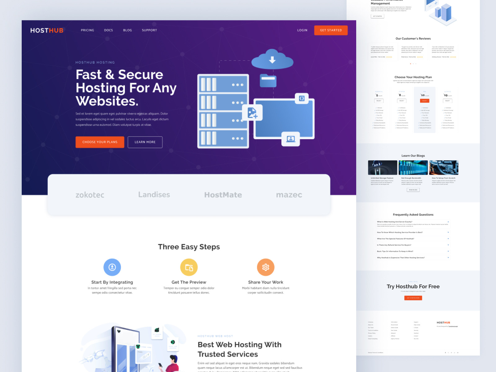 Web Hosting HTML CSS Website Template