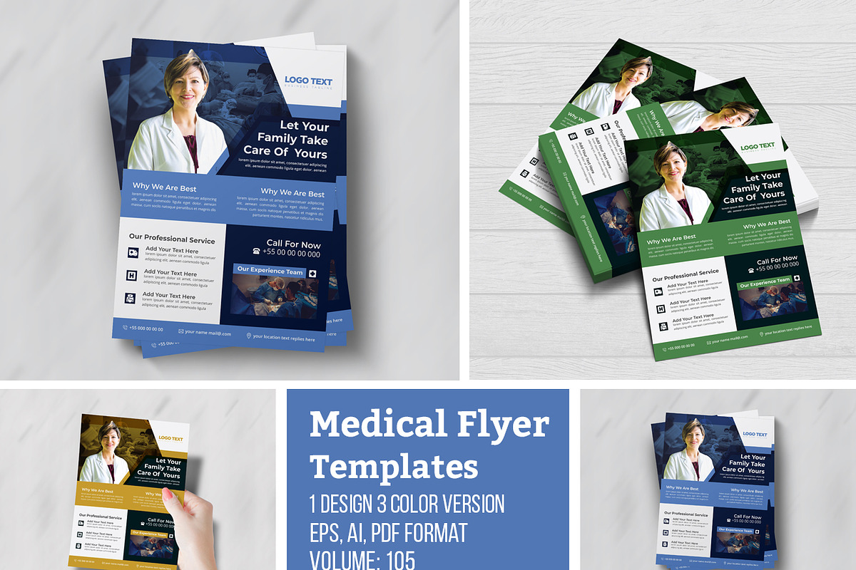 Modern Creative Medical Flyer, a Flyer Template by MRI STUDIO