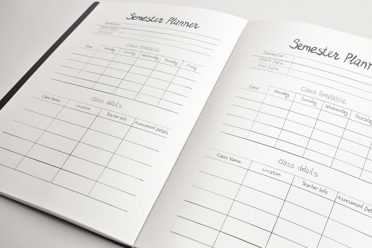 10 Hand Drawn Notebook Planners, a Graphic by Character