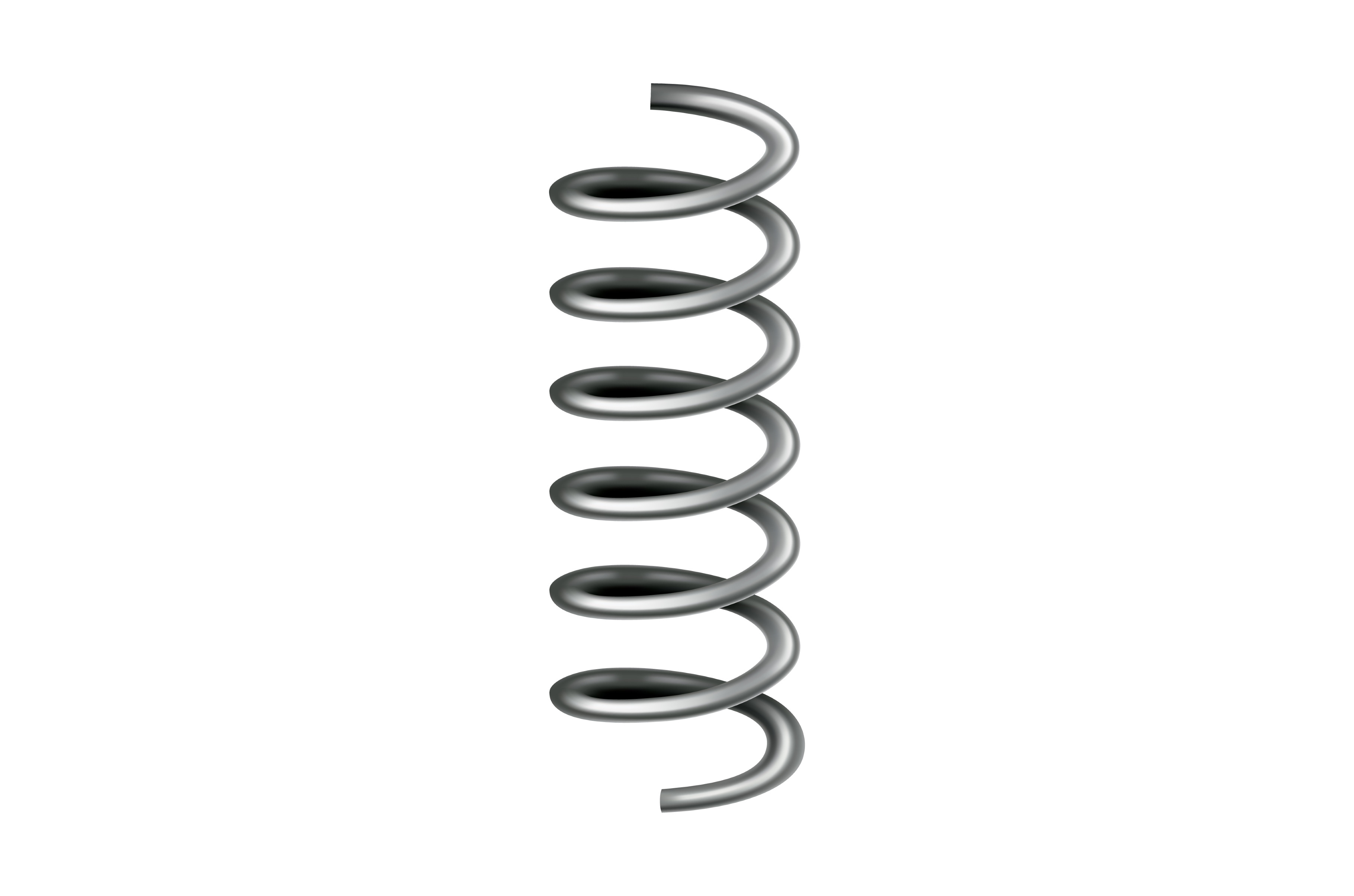 Metal spring. Spiral shape | Object Illustrations ~ Creative Market
