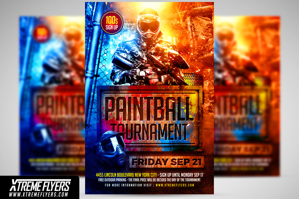 Paintball Flyer Template, a Flyer Template by XtremeFlyers