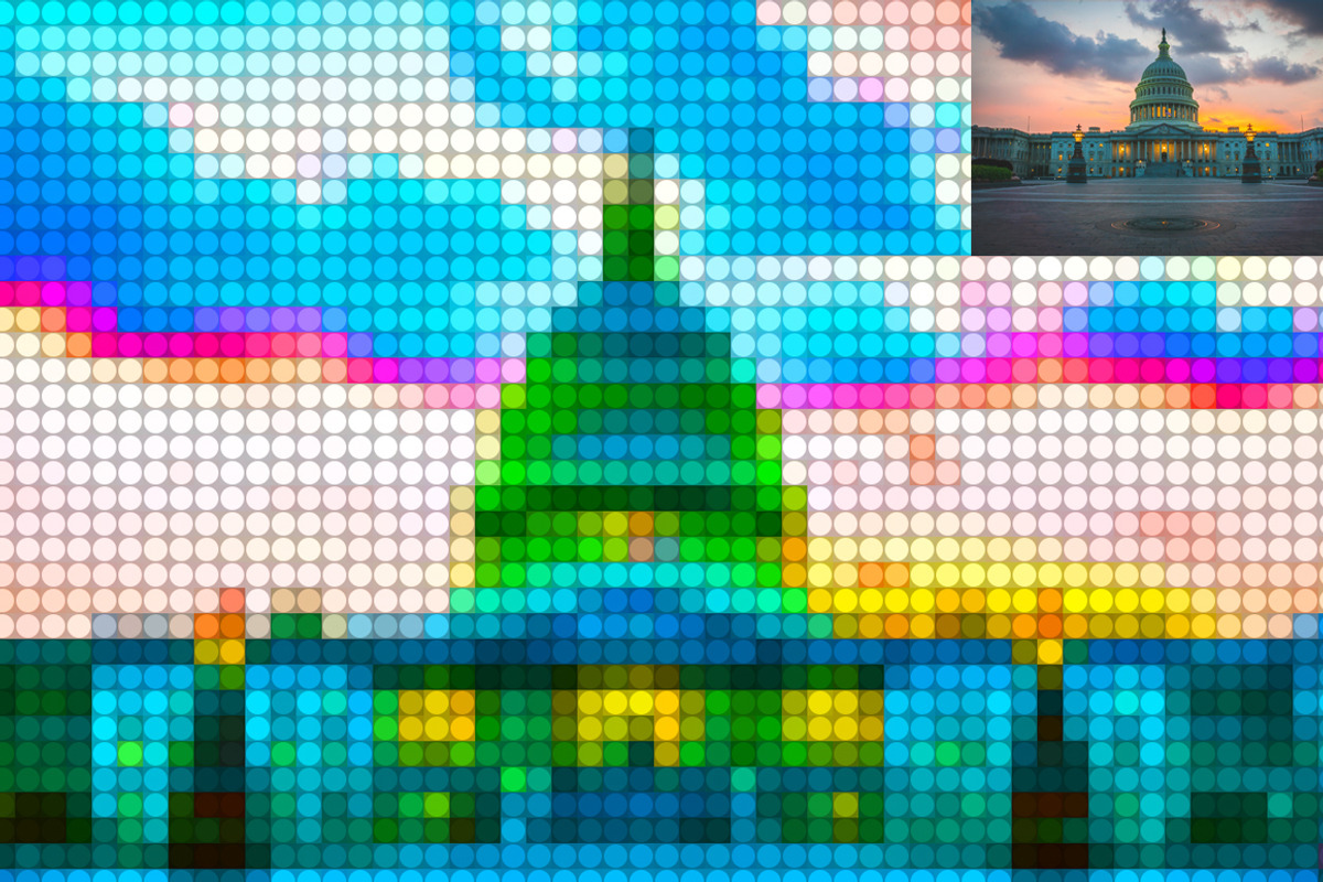 Dot Pixel Effect Photoshop Action, an Action Add-On by MRI STUDIO