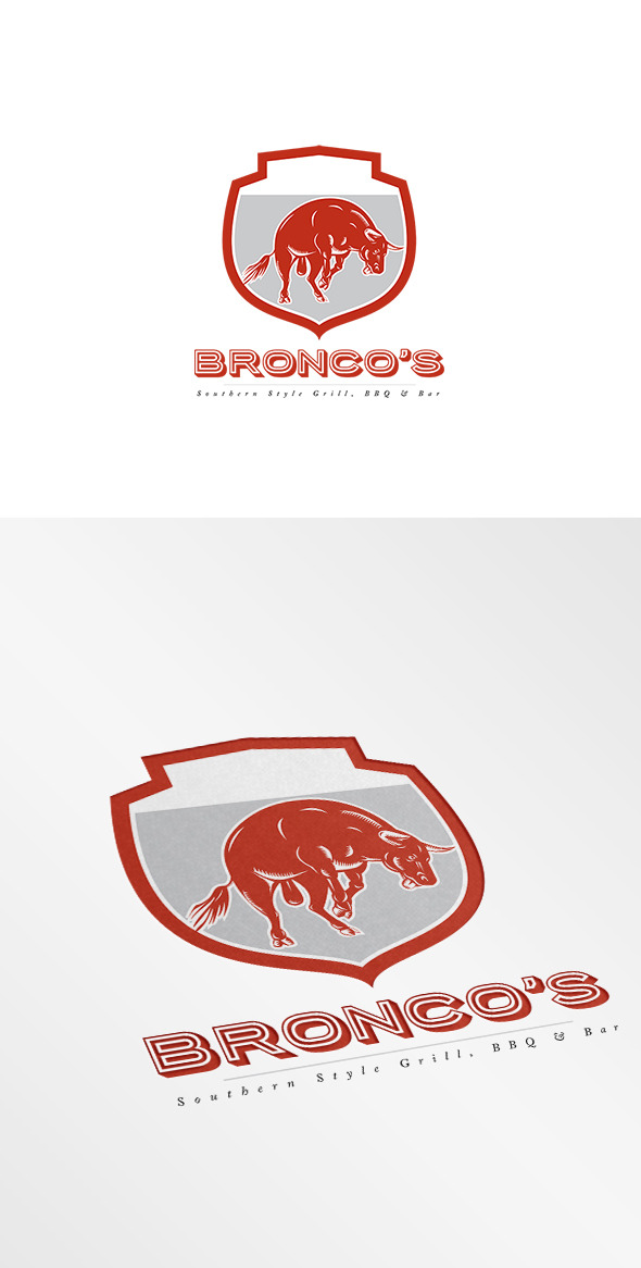 Bronco's Southern Bar and Grill Logo, a Branding & Logo Template by ...