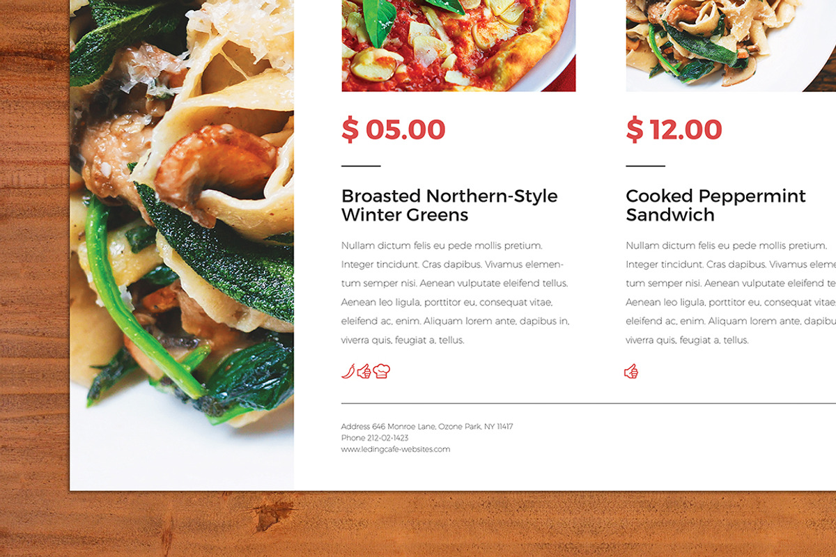 Deluxe Food Menu + Bonus A4 Flyer, a Flyer Template by The Good Store