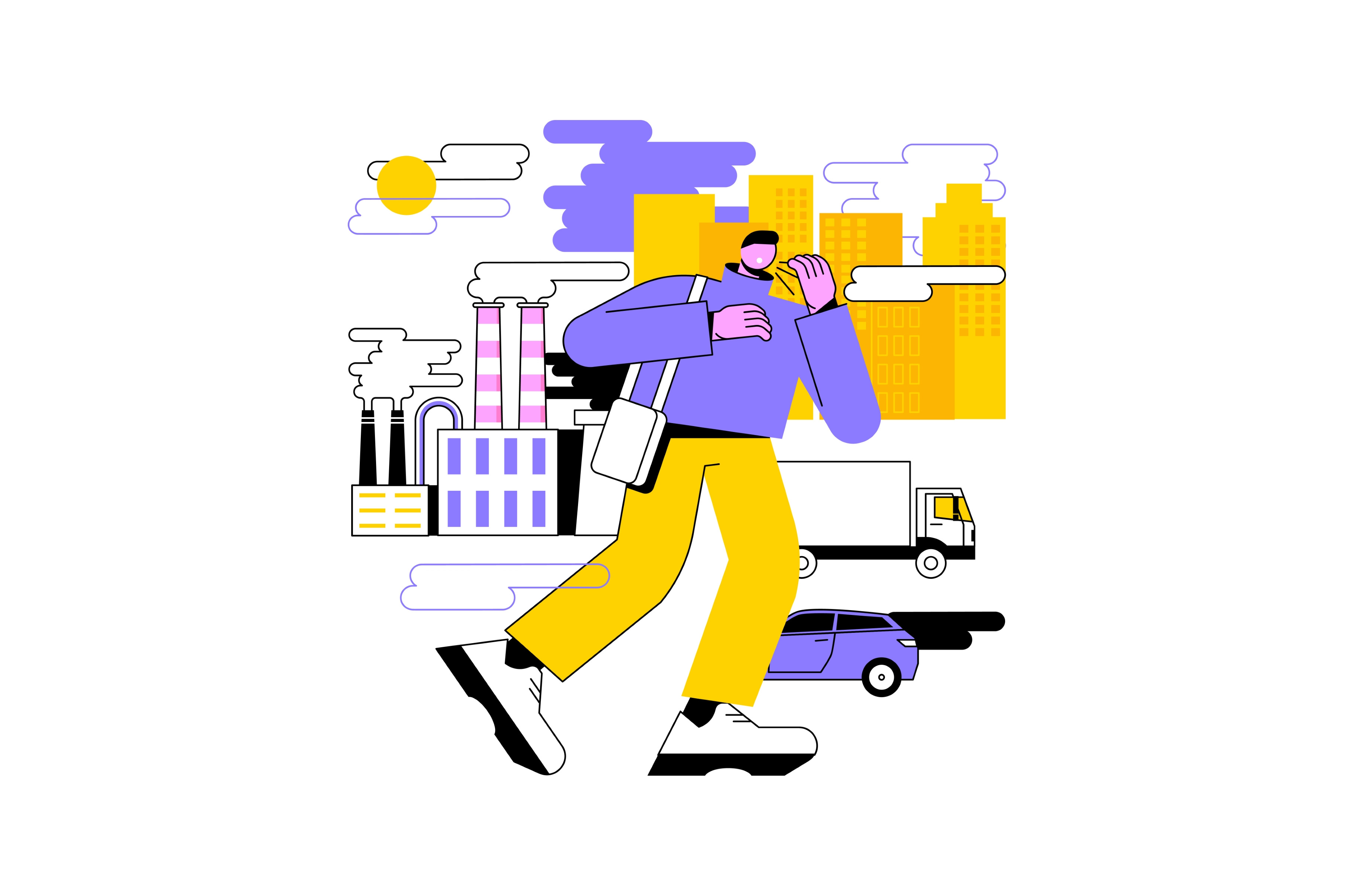 Air pollution abstract concept, a Healthcare Illustration by Visual ...