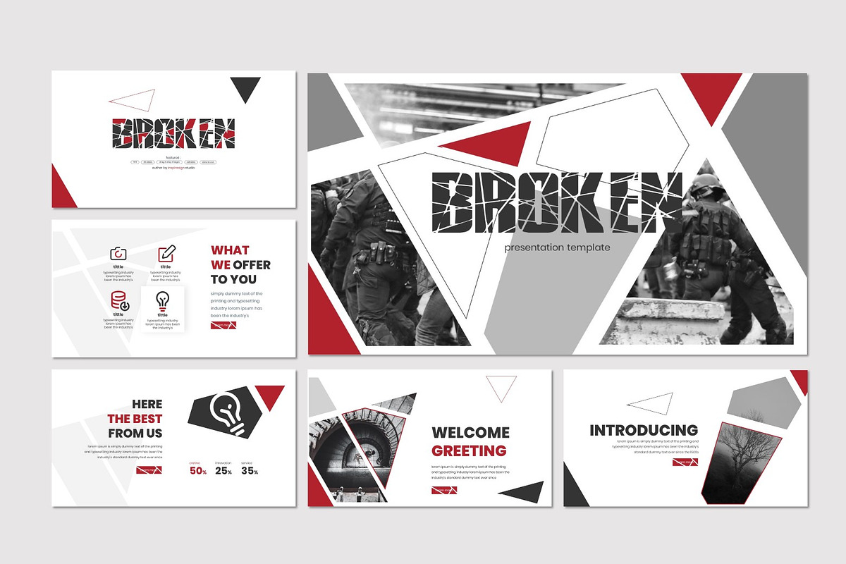 Broken - Powerpoint Template, a Presentation Template by inspirasign