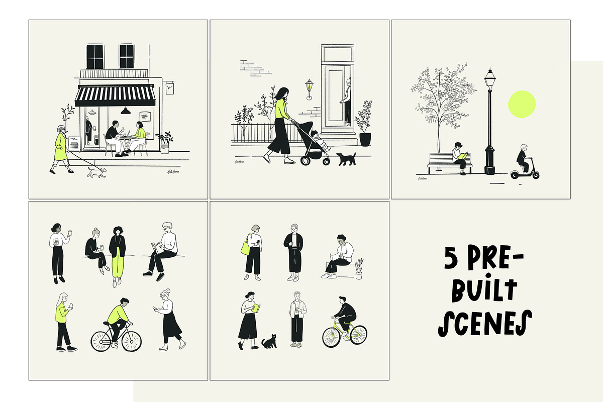 Everyday People Graphic Illustrations