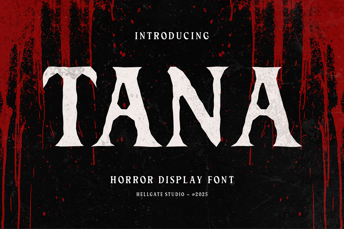 Tana Horror Display Font, a Serif Font by GRVS Studio