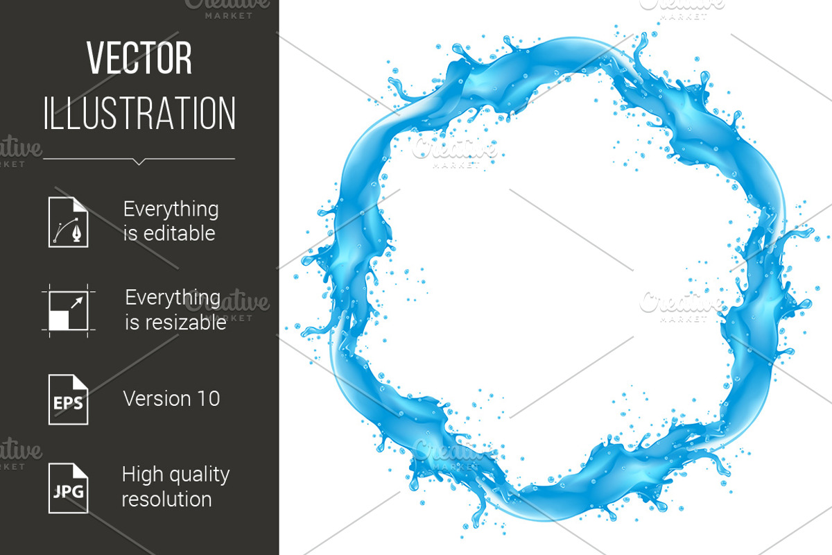 Water splash detailed, a Background Graphic by DvargShop | Creative Market