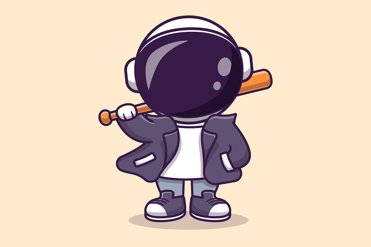 Cool Astronaut With Baseball Bat, a Technology Illustration by Catalyst ...