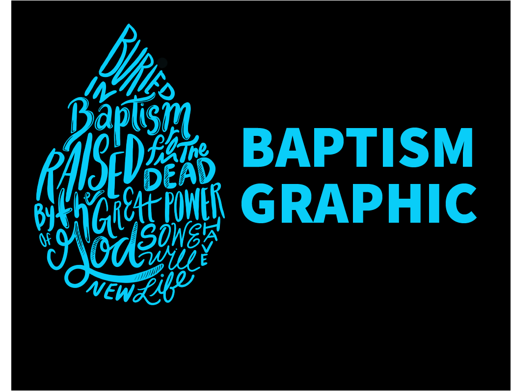 Baptism Graphic, an Illustration by Andrea Rochelle Art