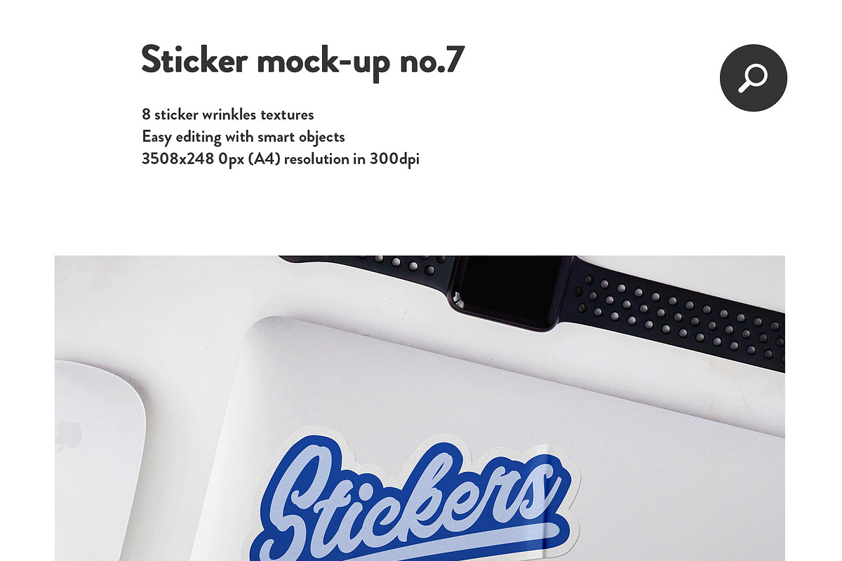 8 Sticker & logo mock bundle, a Product Mockup by PrintPixel