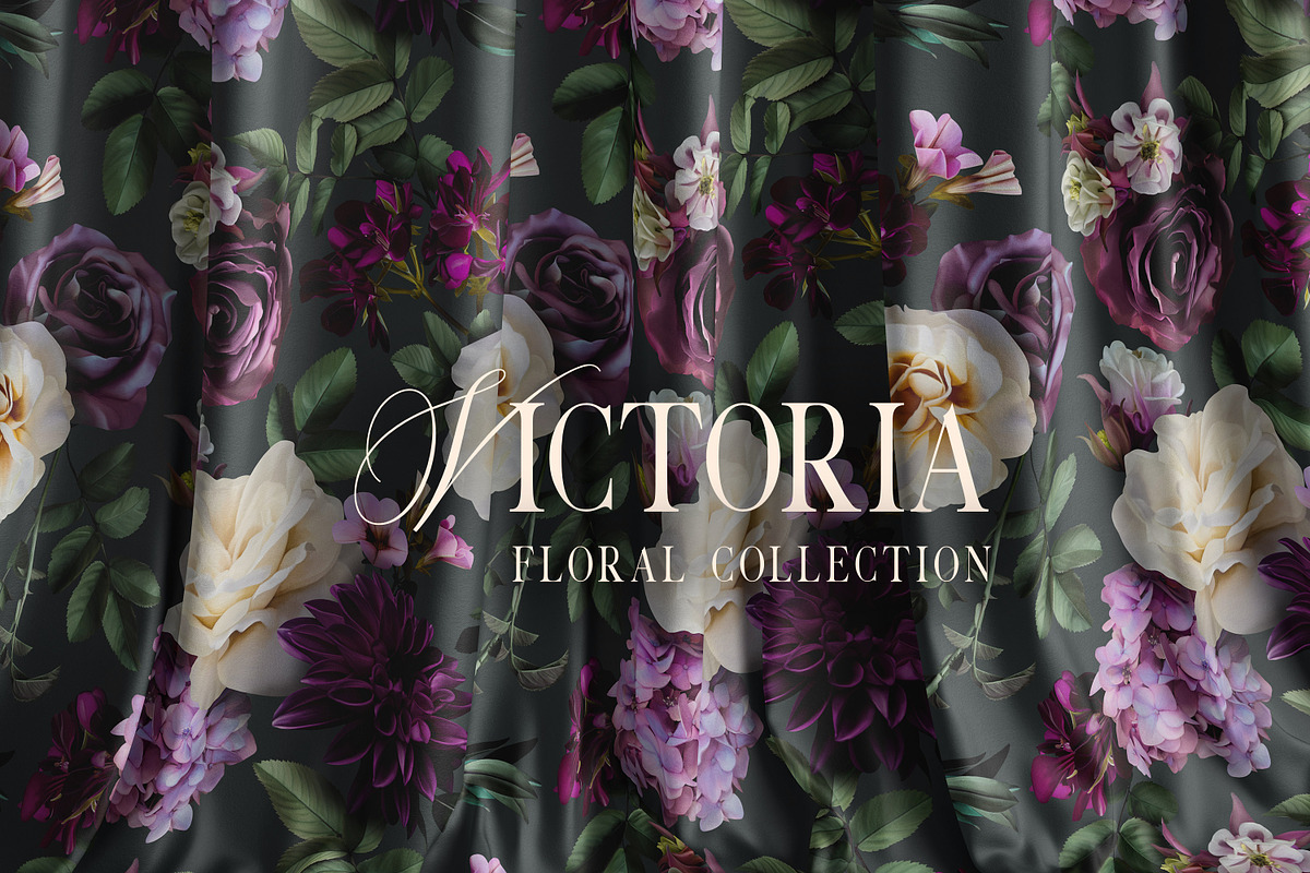 Regal Victoria Floral Collection, a Decorative Illustration by Eclectic ...