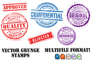 Grunge Commercial Vector Stamps | Illustrations ~ Creative Market