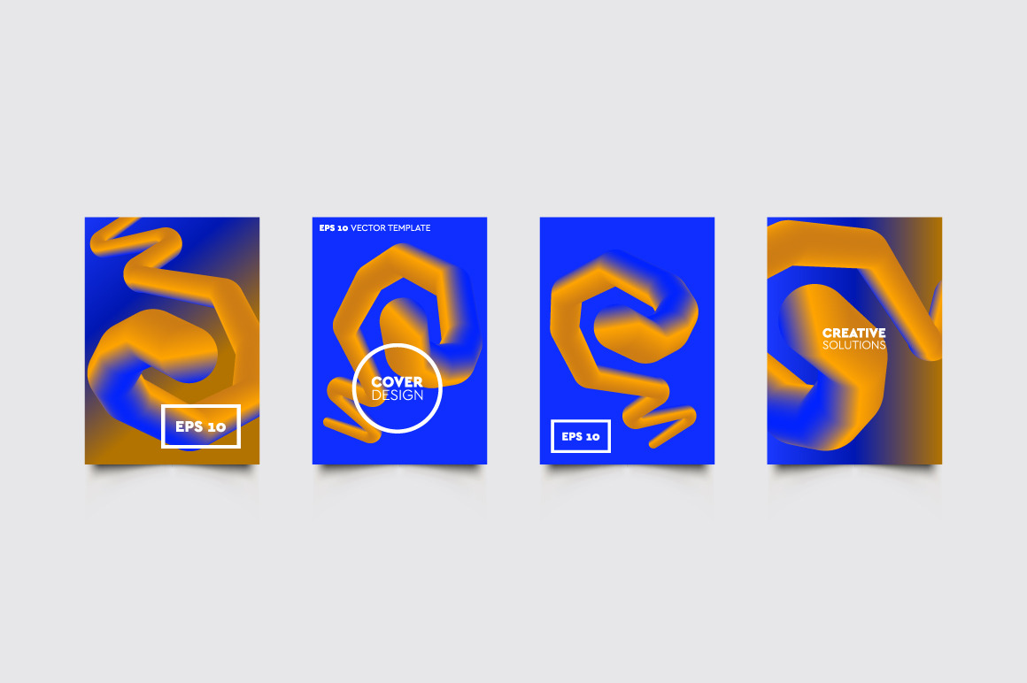 Vector 3D Cover Designs #100, a Brochure Template by relineo.vectors