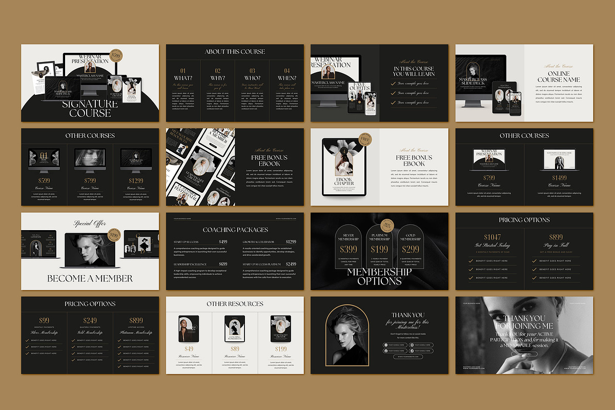 Business Coach Slide Deck CANVA, a Presentation Template by Studio Loire
