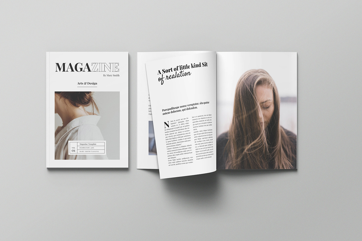 Modern Magazine Template, a Brochure Template by evgenystudio