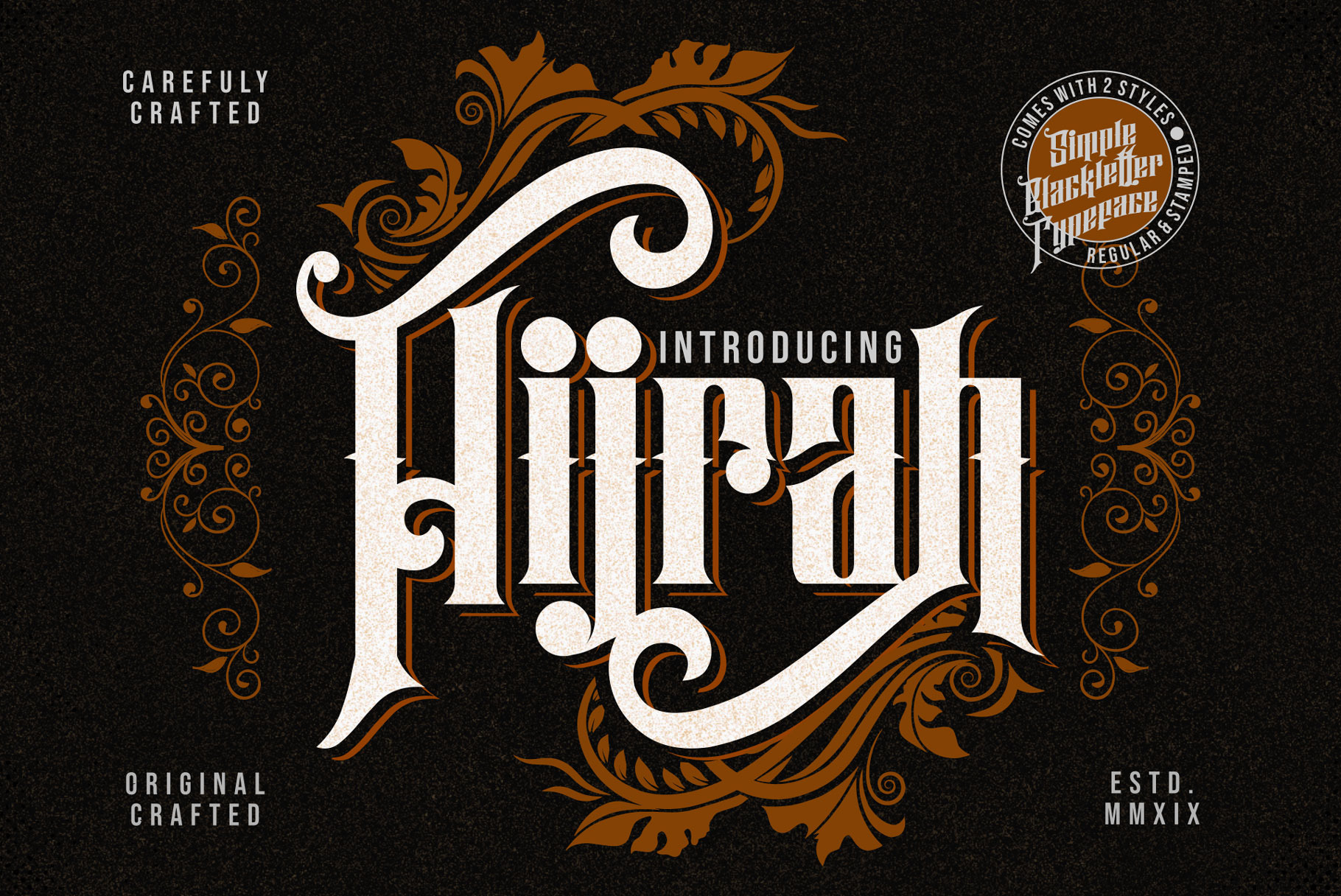 Hijrah, a Blackletter Font by Omotu Studio