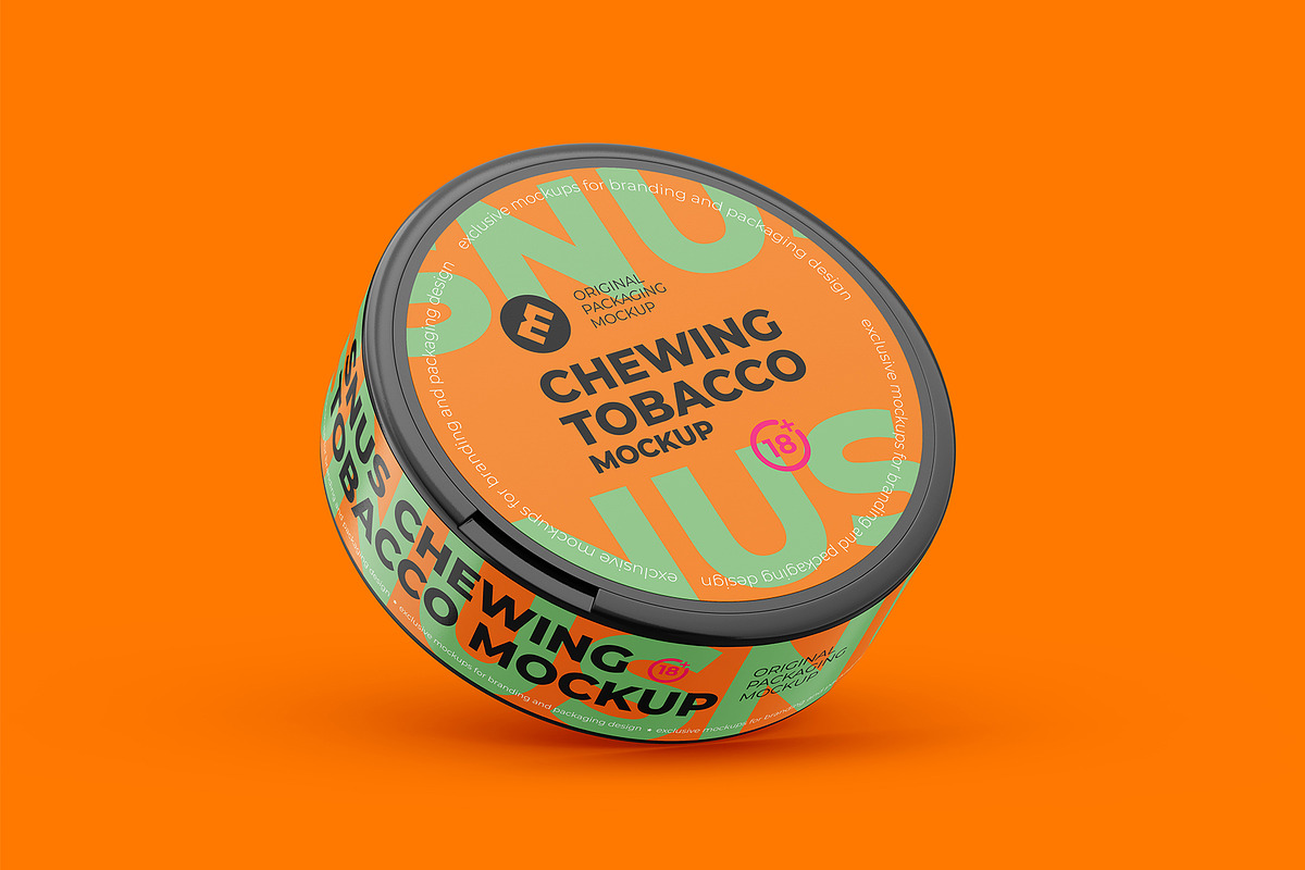 Snus Chewing Tobacco one lock 4 PSD, a Packaging Mockup by easymock 2