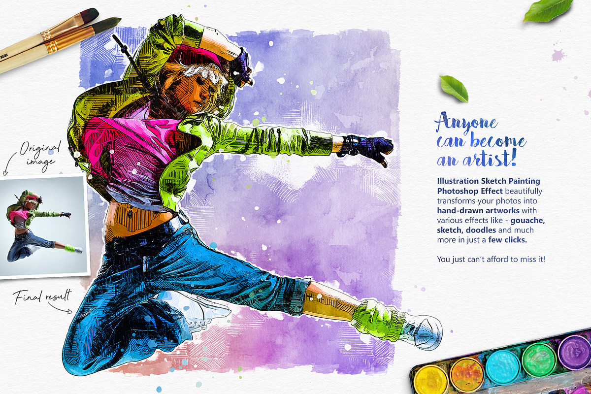 Illustration Sketch Painting Photoshop Action