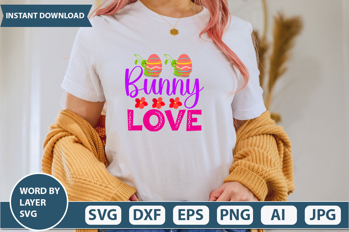 Bunny Love SVG cut file, an Object Graphic by DesignRaw | Creative Market