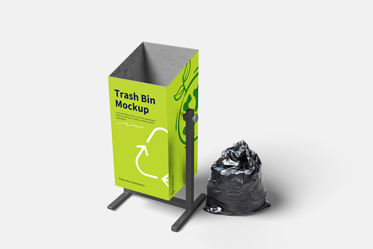 Trash Bin Mockup, a Product Mockup by bimockup