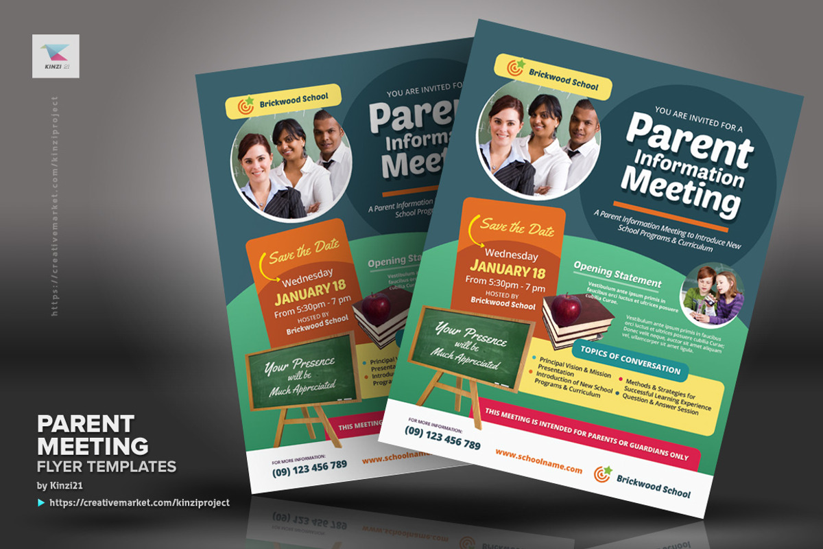 Parent Meeting Flyer Templates, a Flyer Template by kinzi21 | Creative ...