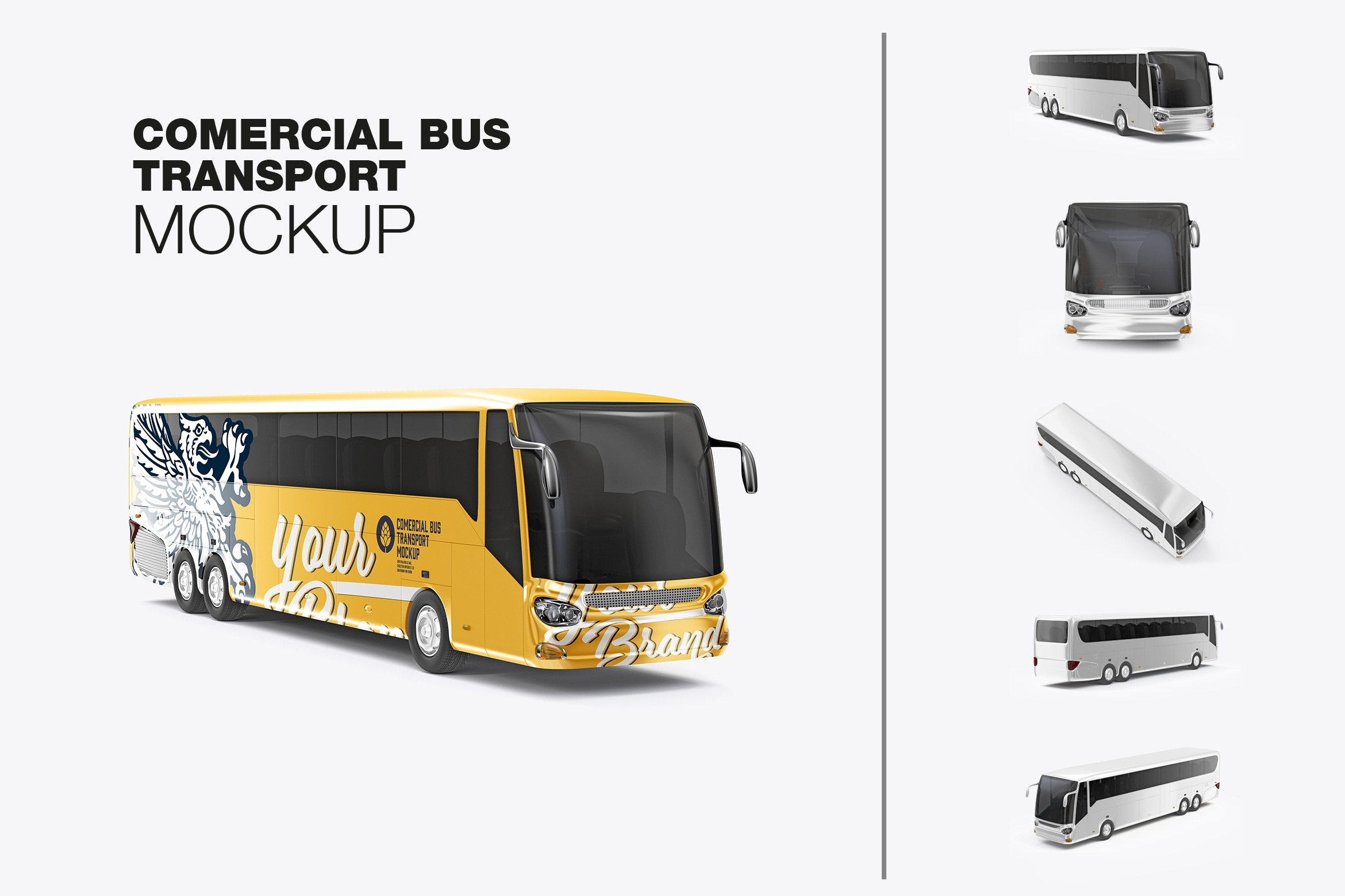 Bus Mockup, a Product Mockup by OneVectorStock