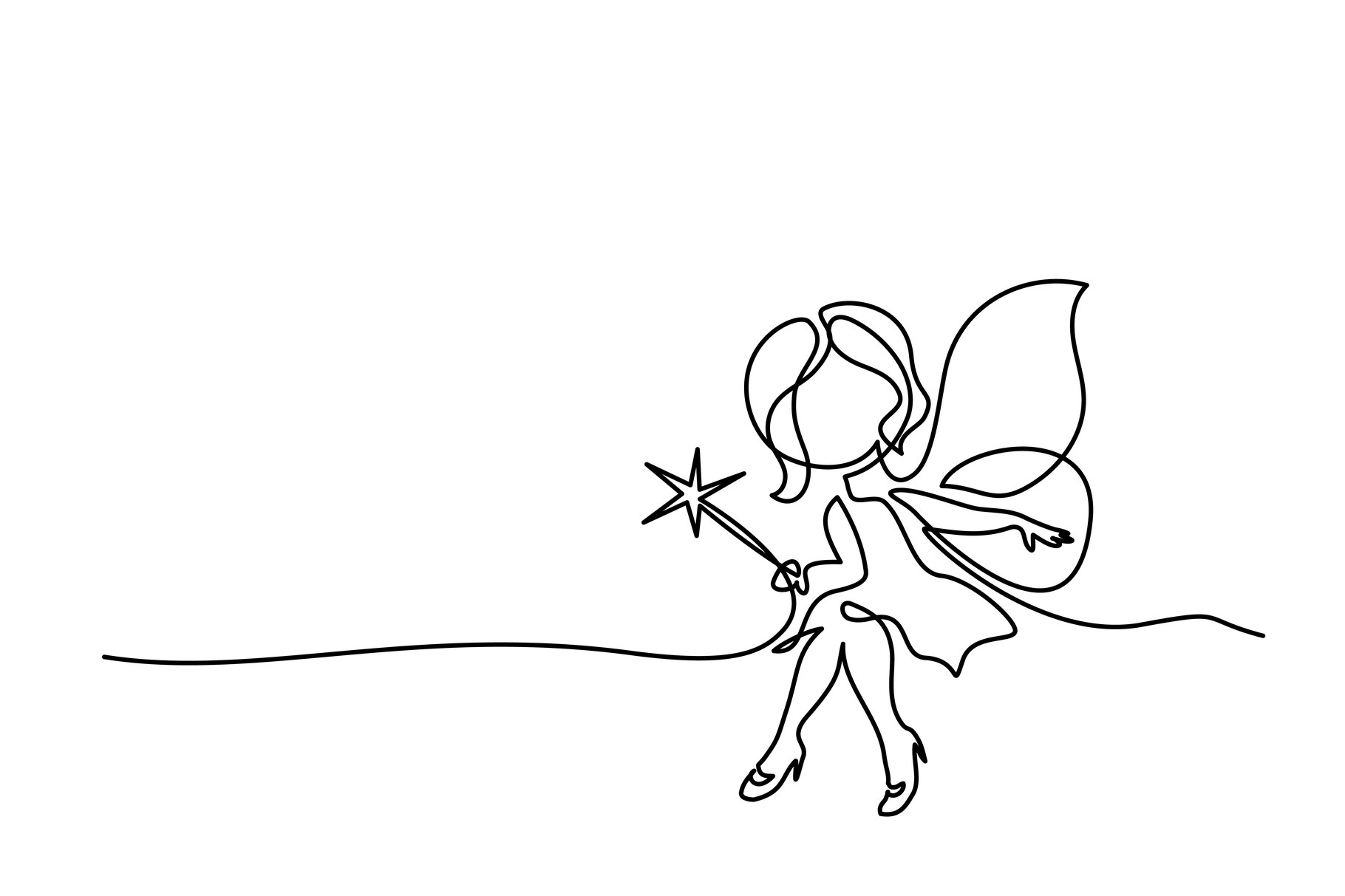 Small mage girl holding Magic wand | Illustrations ~ Creative Market