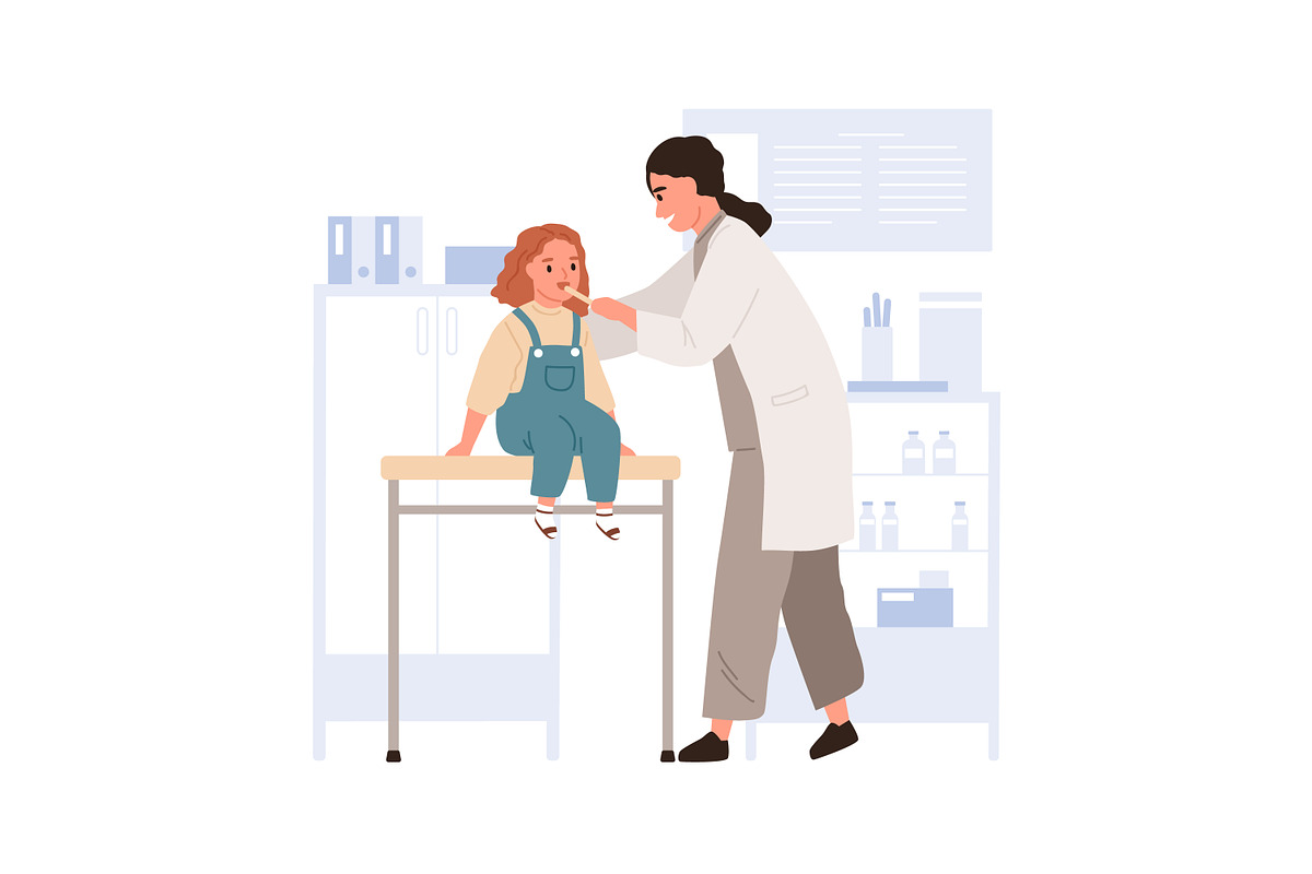 Children visiting doctor set, a Healthcare Illustration by Good Studio