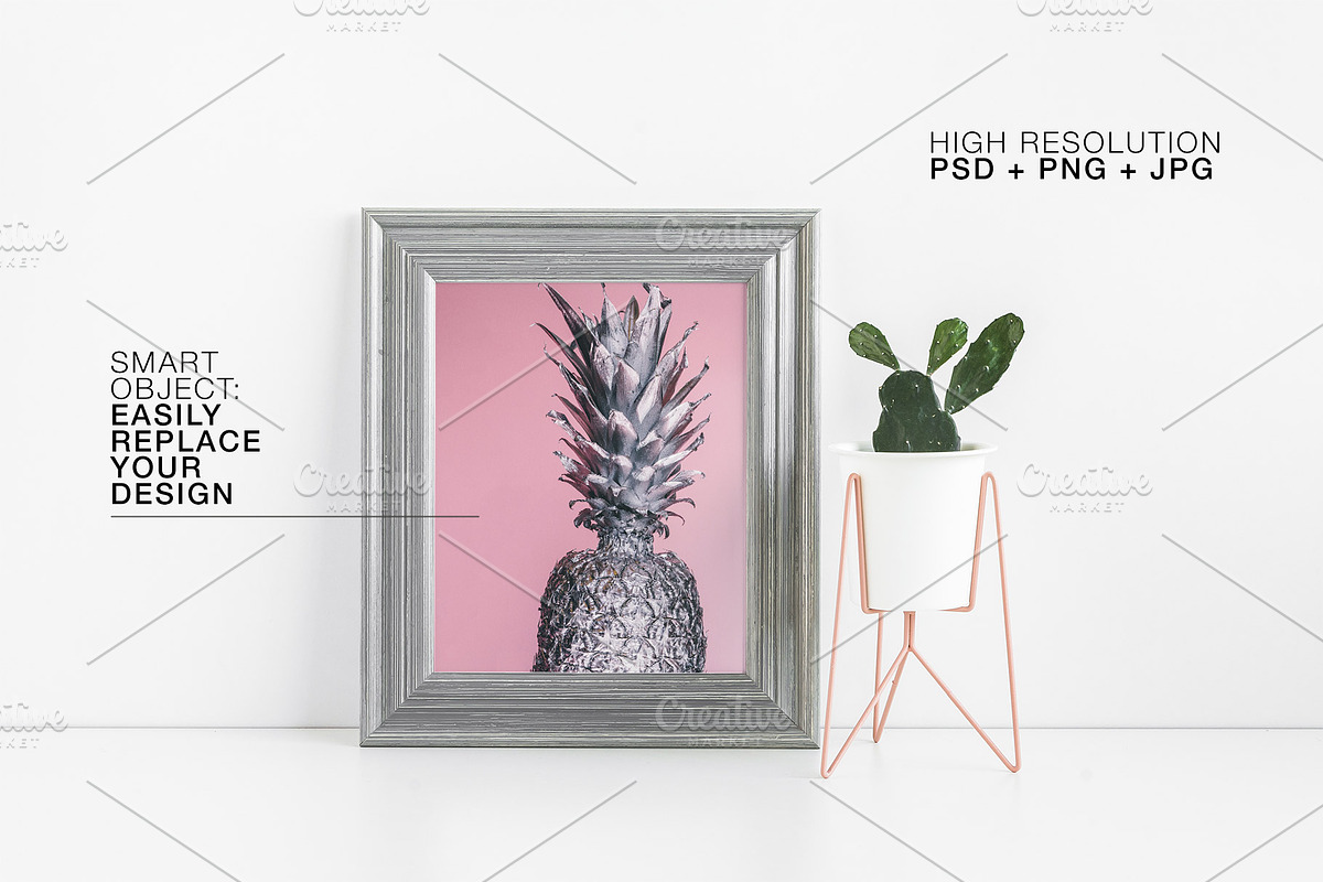 Frame Mockup 20x25 8X10 PSD PNG JPG, a Print Template by Salt Color Studio