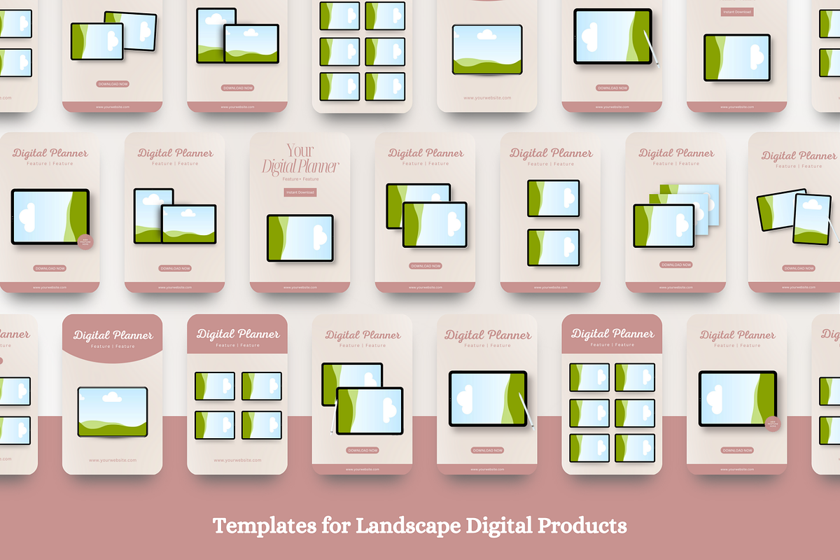 Digital Product Pinterest Templates, a Social Media Template by The ...