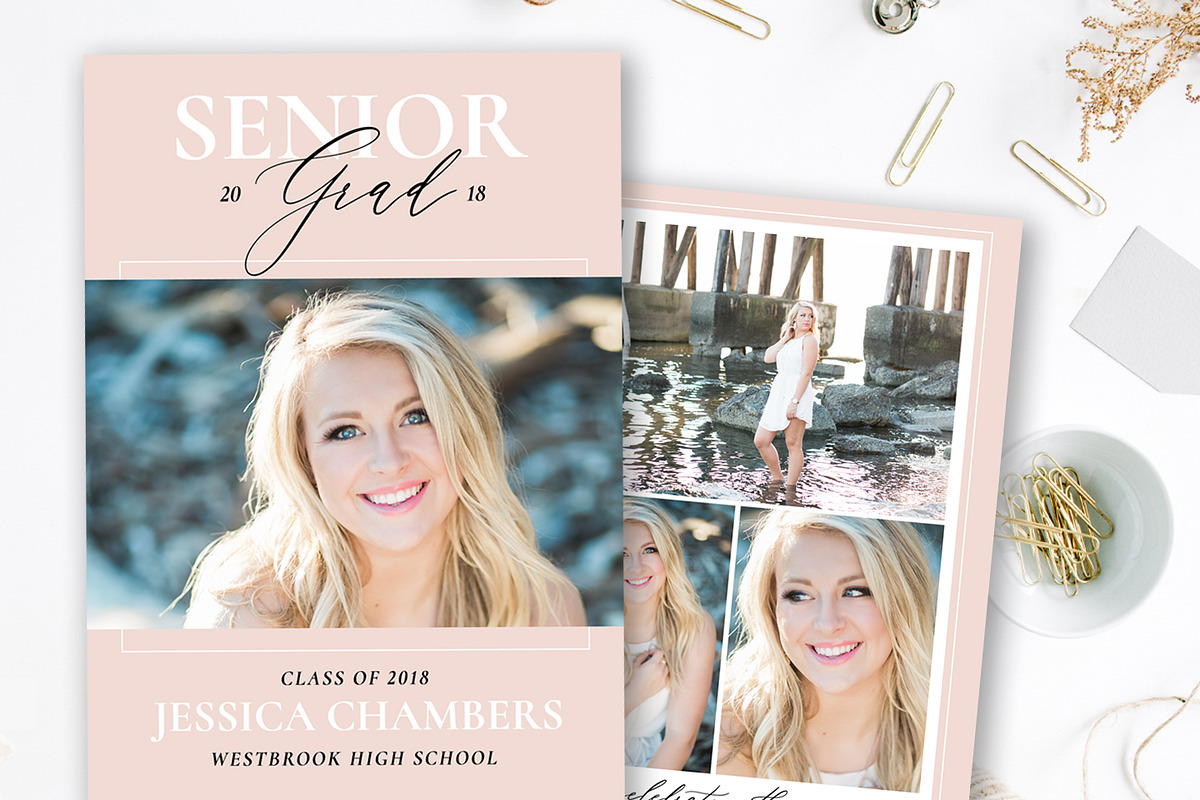 Senior Graduation Announcement, a Card Template by Sweet Little Muse