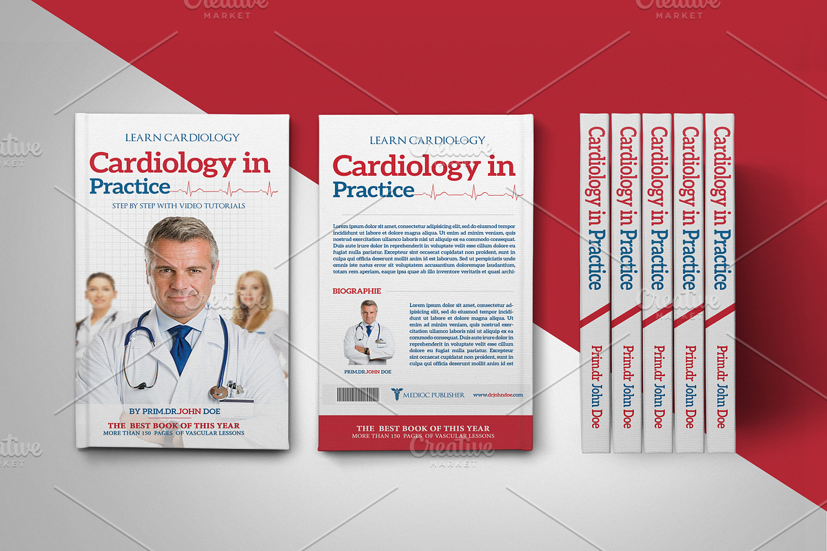 Medical book cover template, a Templates & Theme by Muamer Prosic