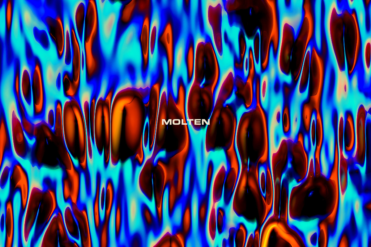 Molten: Fluid Metallic Textures, a Texture Graphic by Chroma Supply